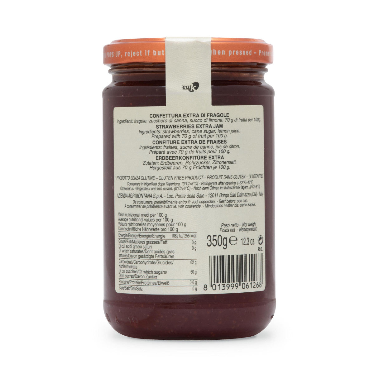 Luxurious Jam, Extra Strawberry (Italy) | Agrimontana – Food Shed Idaho