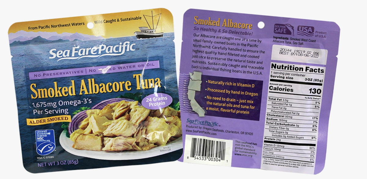 Smoked Wild Albacore Tuna in Pouch (Oregon) | Sea Fare Pacific – Food ...